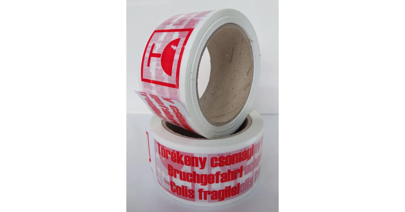 ,Törékeny csomag feliratos csomagolószalag 48xmm66m